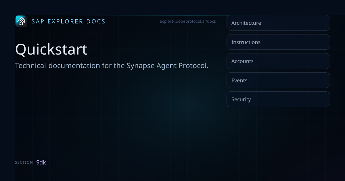 Quickstart | Synapse SAP Explorer